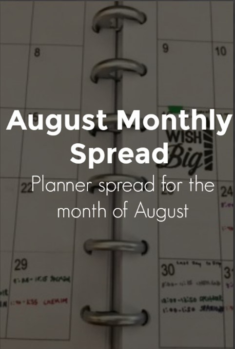 August Monthly Spread – NURSE ANNA